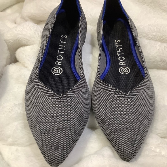 Rothy's | Shoes | Rothys The Point Cloud Grey Birdseye Knit Slip On ...